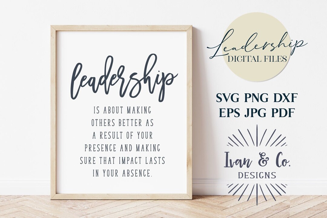 Leadership Svg & Printable Files, Business Inspirational, Office Decor ...