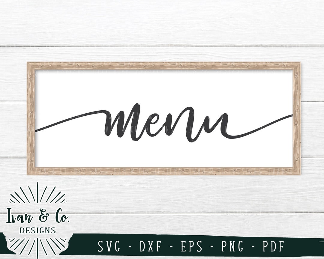 SVG Files, Menu Svg, Wedding Svg, Menu Sign Svg, Cliparts, Vector ...