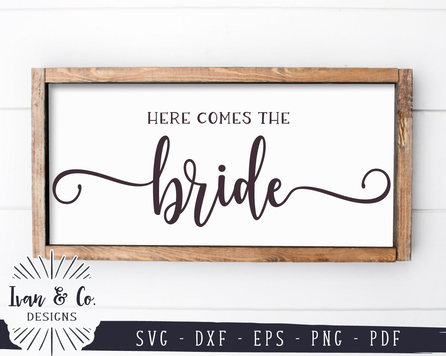 Here Comes the Bride SVG Files Wedding Svg Wedding Sign Svg - Etsy