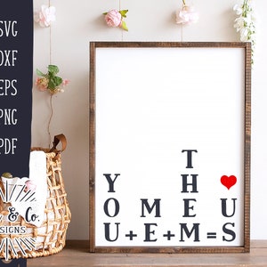 SVG Files, You Plus Me Plus Them = Us Svg, Valentine's Day Svg ...