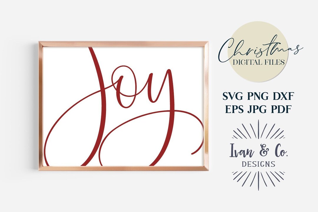 Joy Svg Files, Christmas Svg, Holidays Svg, Farmhouse Christmas Svg ...