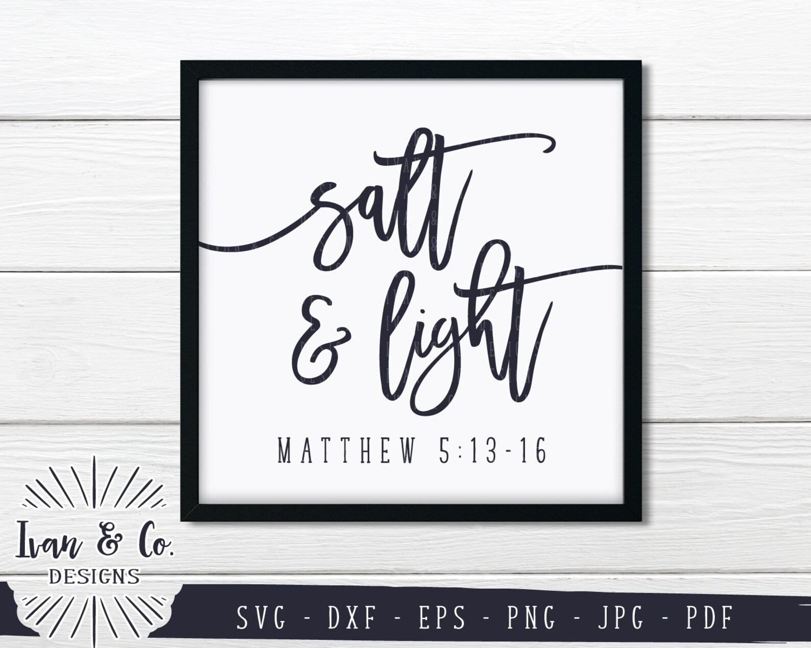 SVG Files, Salt and Light Svg, Christian, Bible Verse, Matthew 5 ...