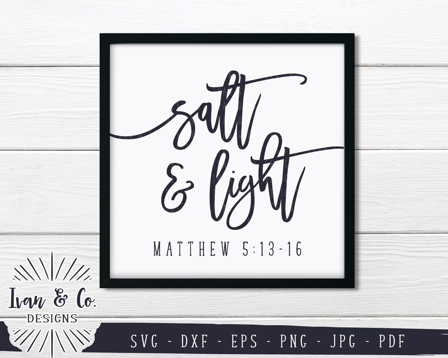 SVG Files Salt and Light Svg Christian Bible Verse Matthew | Etsy