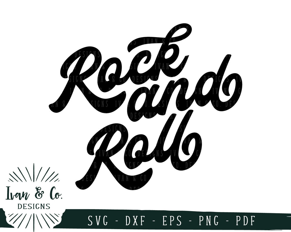 SVG Files Rock and Roll SVG Cliparts Vector Outline - Etsy