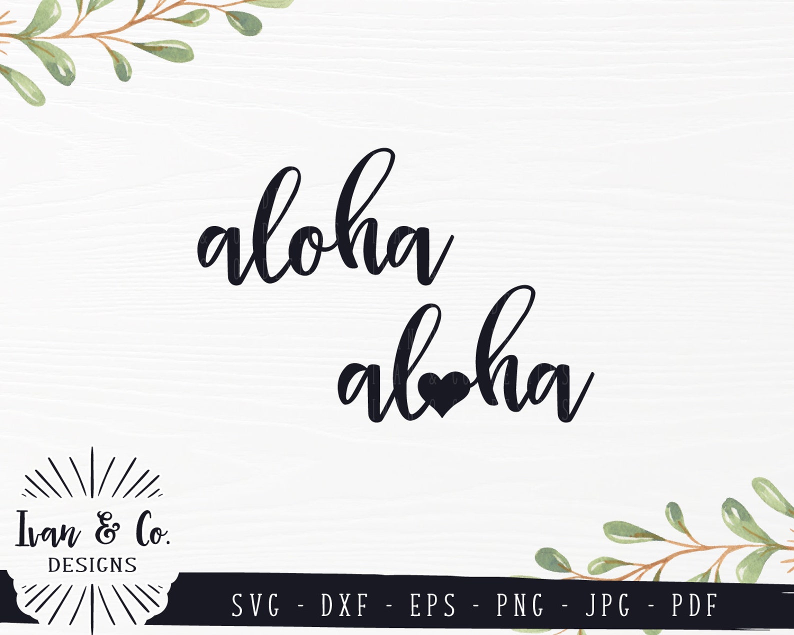 SVG Files Aloha Svg Heart Svg Party Svg Clip Art Vector | Etsy