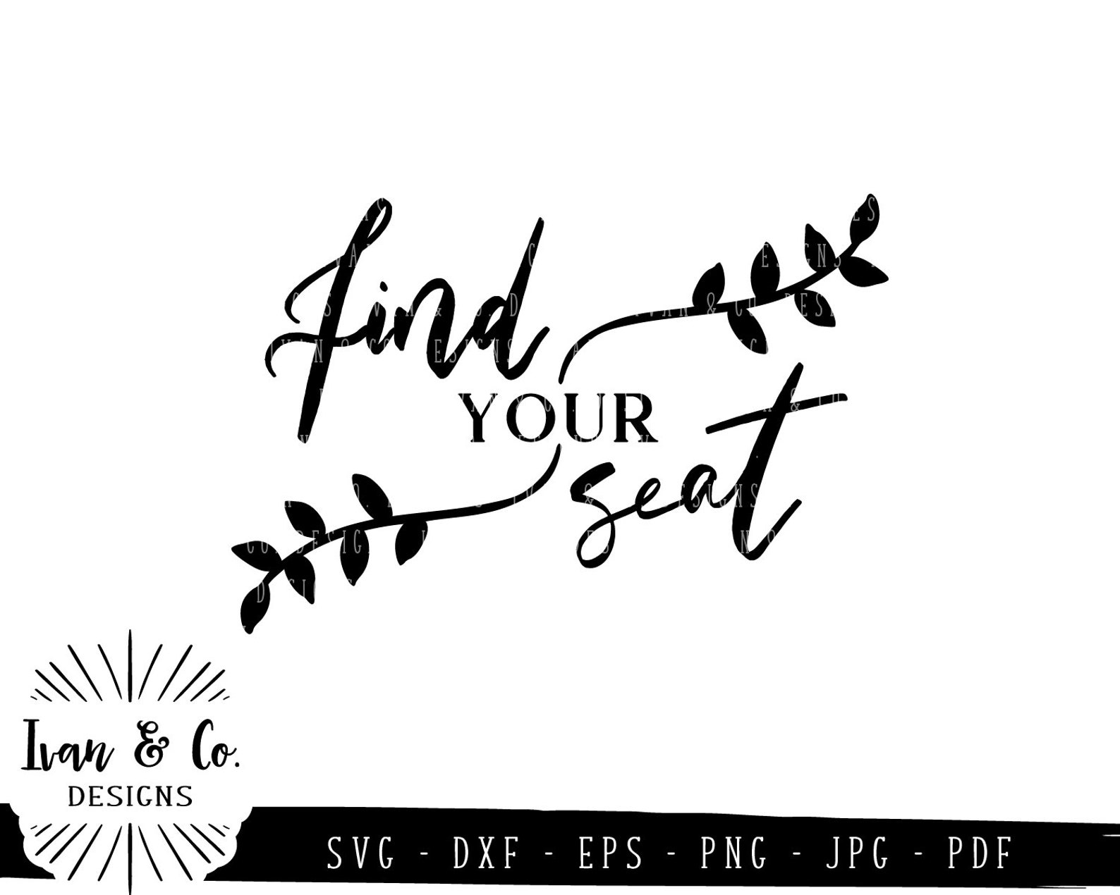 SVG Files Find Your Seat Svg Wedding Svg Seating Chart - Etsy