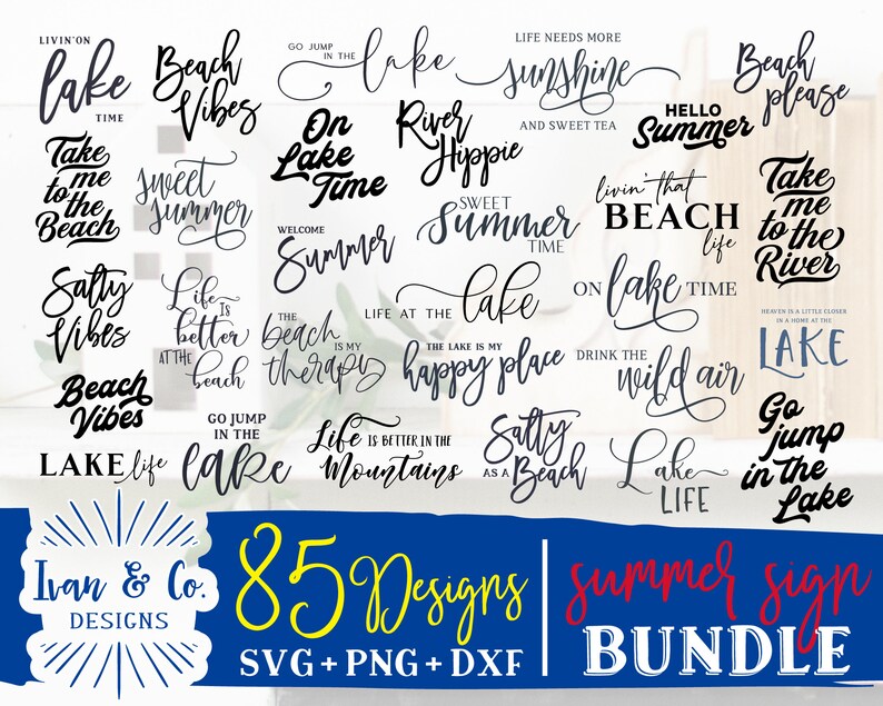 85 Summer Signs SVG Bundle Summer Svg Farmhouse Svg Lake - Etsy
