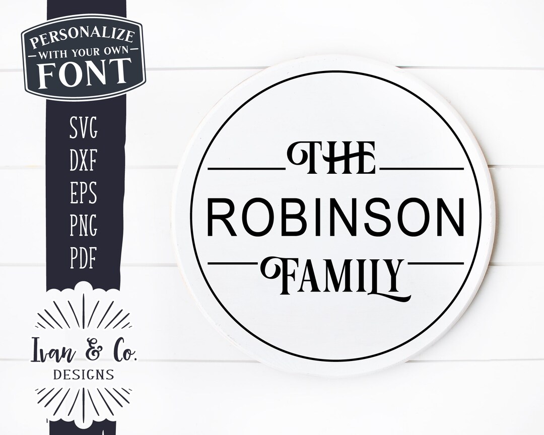 SVG Files, Circle Last Name Svg, Last Name Svg, Family Name Svg ...