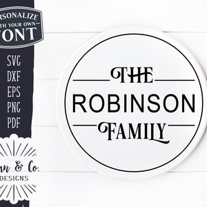 SVG Files, Circle Last Name Svg, Last Name Svg, Family Name Svg ...