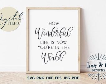 Wonderful Life Cuttable Design SVG PNG DXF & Eps Designs - Etsy