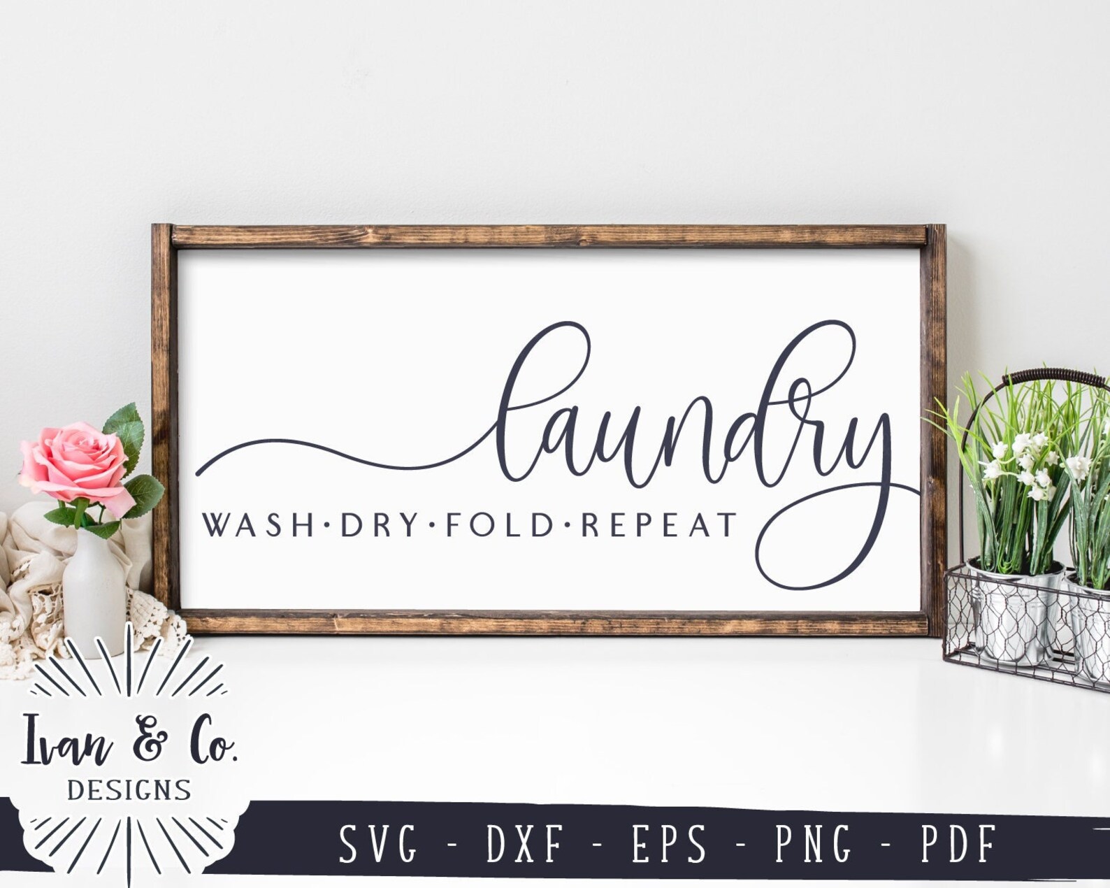 Laundry SVG Files Laundry Room Svg Farmhouse Svg Wash Dry - Etsy