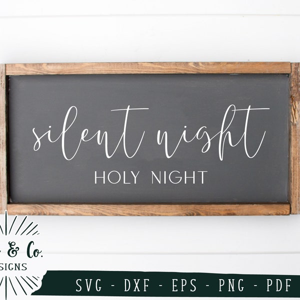 Silent Night Svg - Etsy