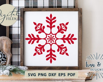 Snowflakes SVG, DXF, PNG, Eps, Christmas Svg, Winter Svg, Instant ...