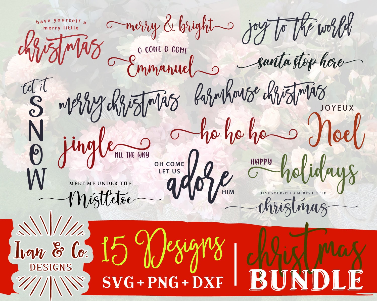 15 Christmas Signs SVG Bundle Christmas Svg Farmhouse Svg - Etsy