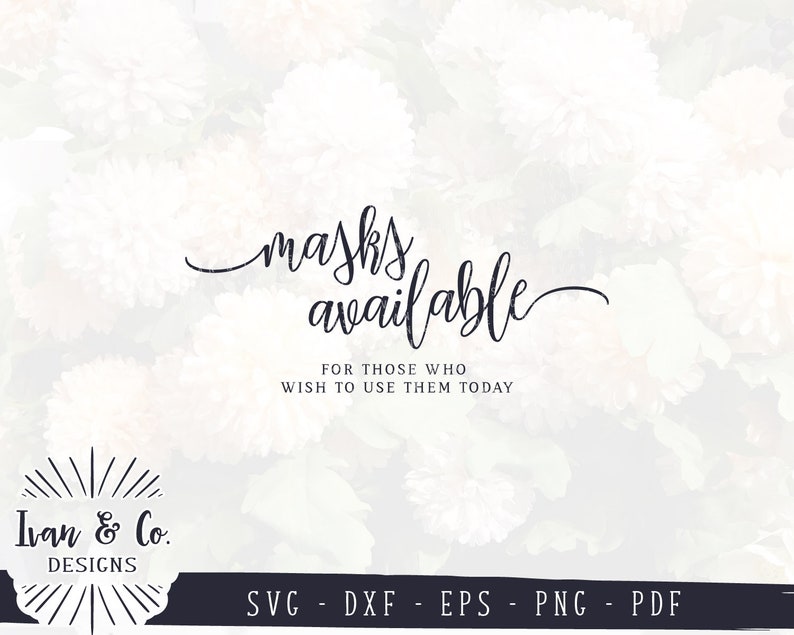 SVG Files Masks Available Svg Mask Wedding Sign Social - Etsy