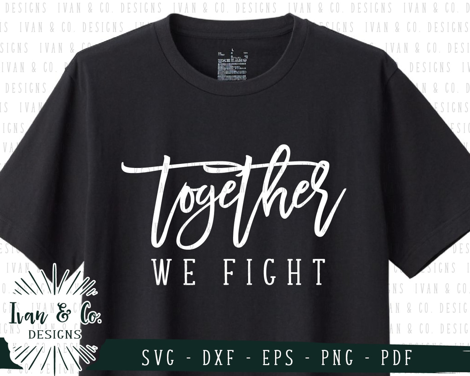 SVG Files Together We Fight SVG Cliparts Vector Outline - Etsy