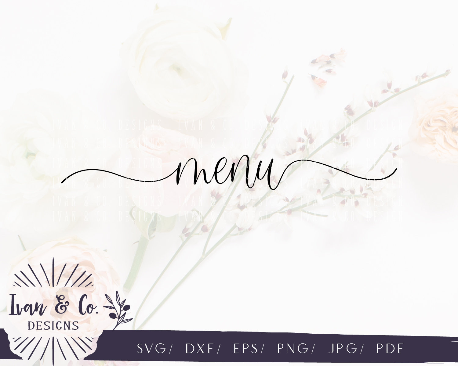 SVG Files Menu Svg Wedding Menu Svg Cricut Silhouette | Etsy