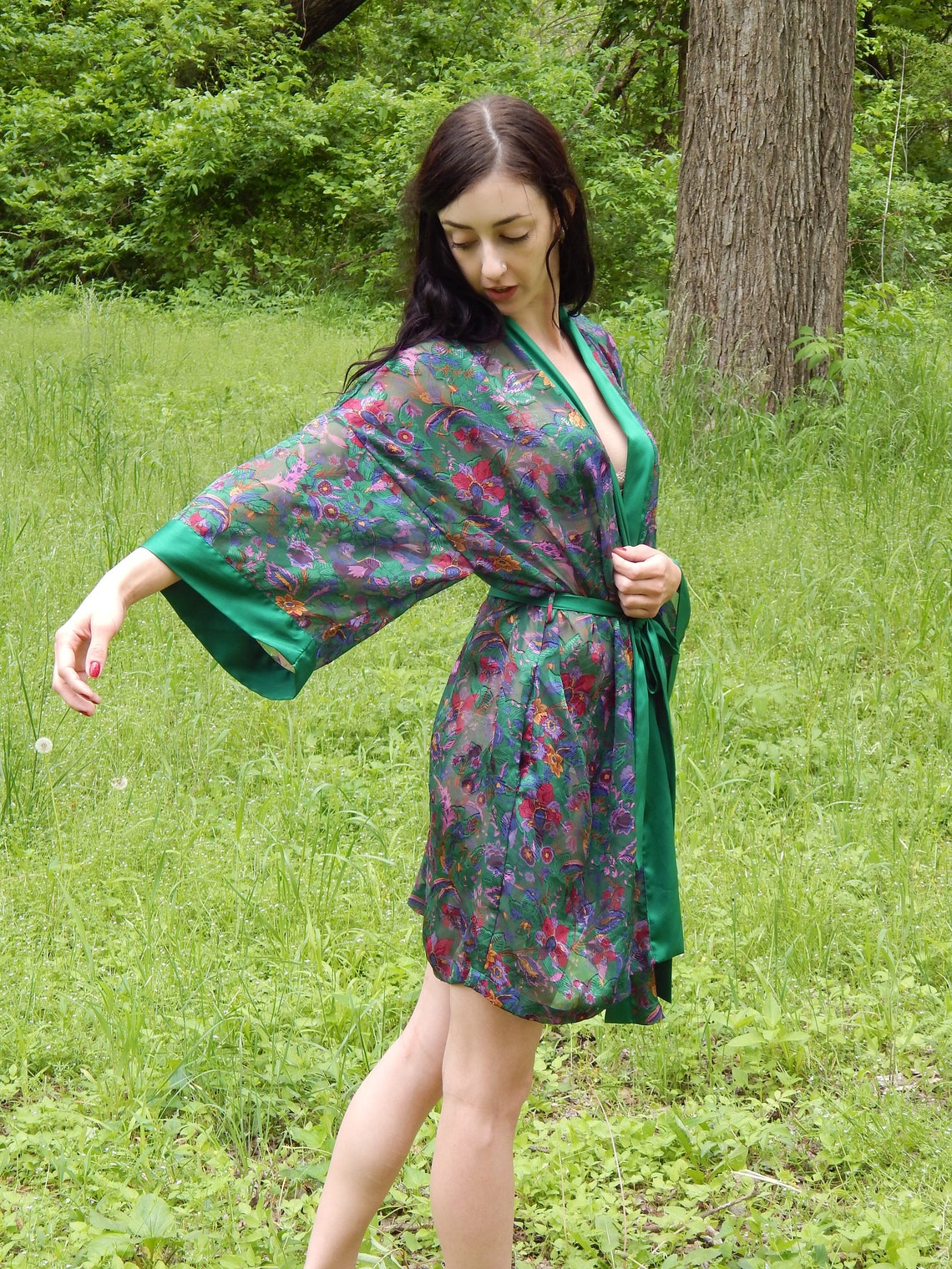 Victoria Lingerie Model Photo Outdoor Picnic Shoot For Silk And Satin Rescue Vintage Lingerie