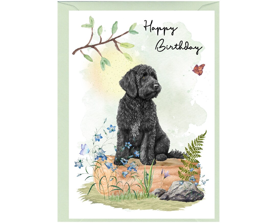 Labradoodle / Doodle Dog "happy Birthday" Card (6" X 4") With Envelope ...