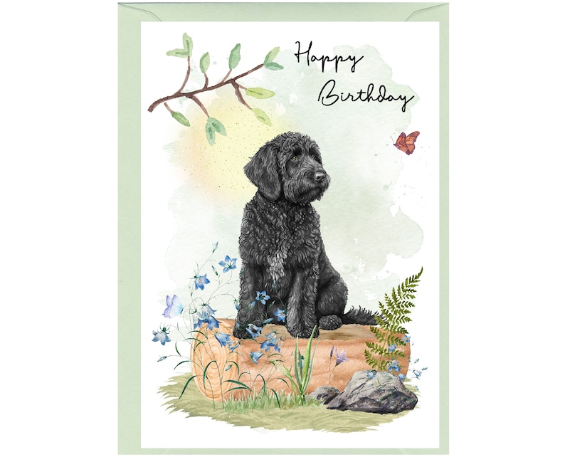 Labradoodle / Doodle Dog happy Birthday Card - Etsy