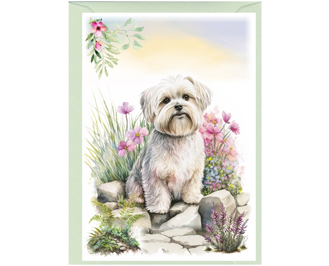 Personalised Maltese Dog Blank Card /notelet (6" X 4") With Envelope ...