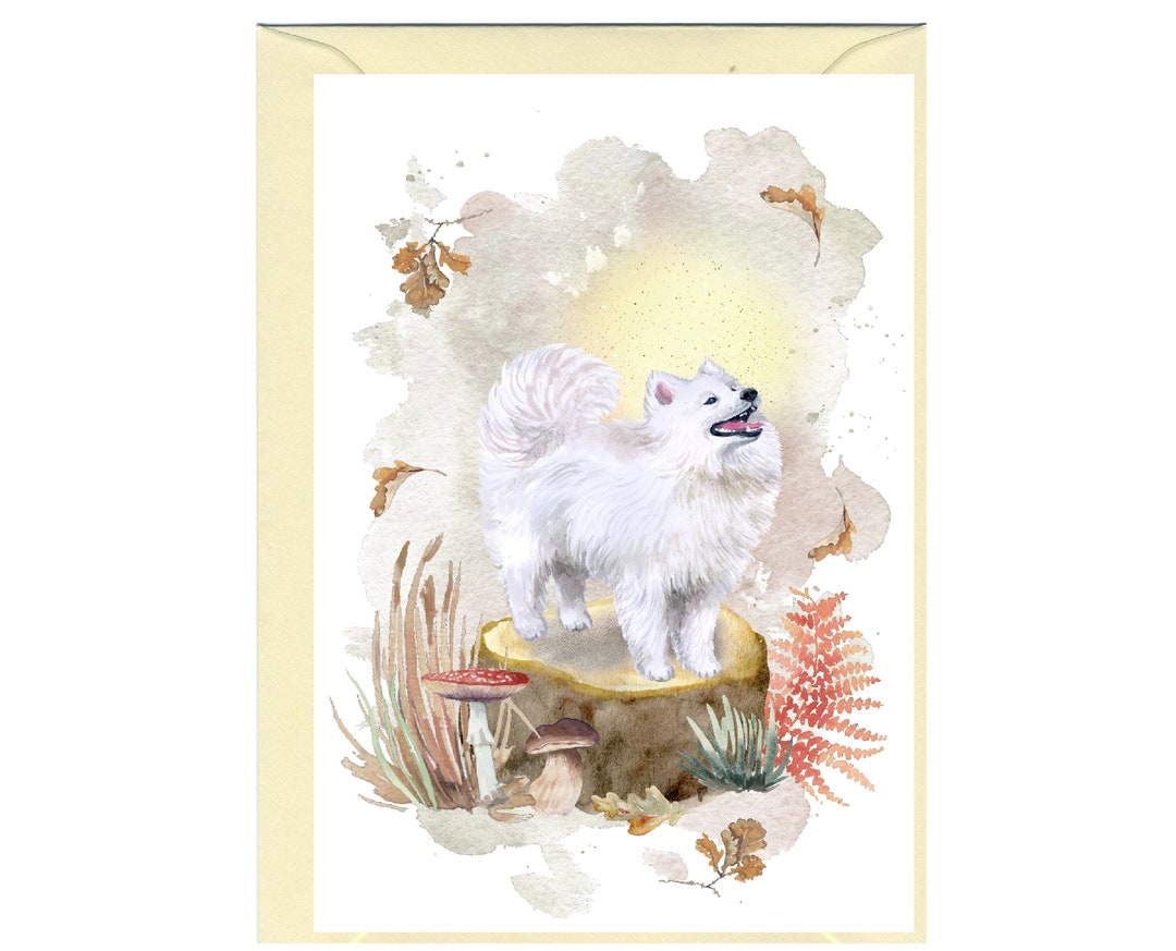 Personalised Samoyed Dog Greetings Card /notelet 6 X - Etsy