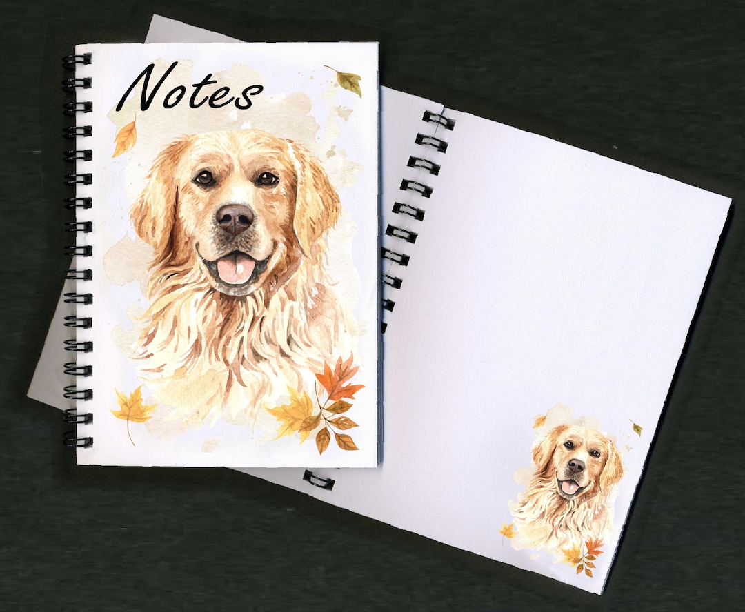 Golden Retriever Dog Notebook / Notepad With Picture on Each Page ...