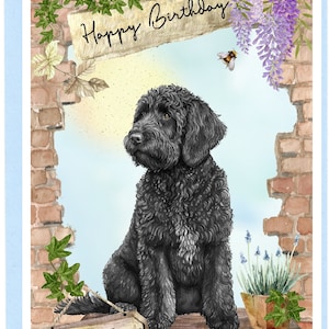 Labradoodle / Doodle Dog "happy Birthday" Card (6" X 4") With Envelope ...