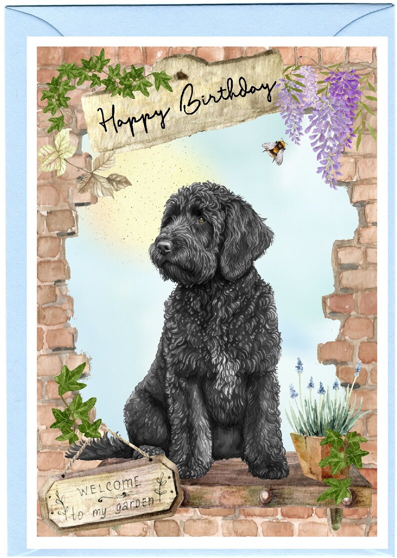 Labradoodle / Doodle Dog happy Birthday Card - Etsy