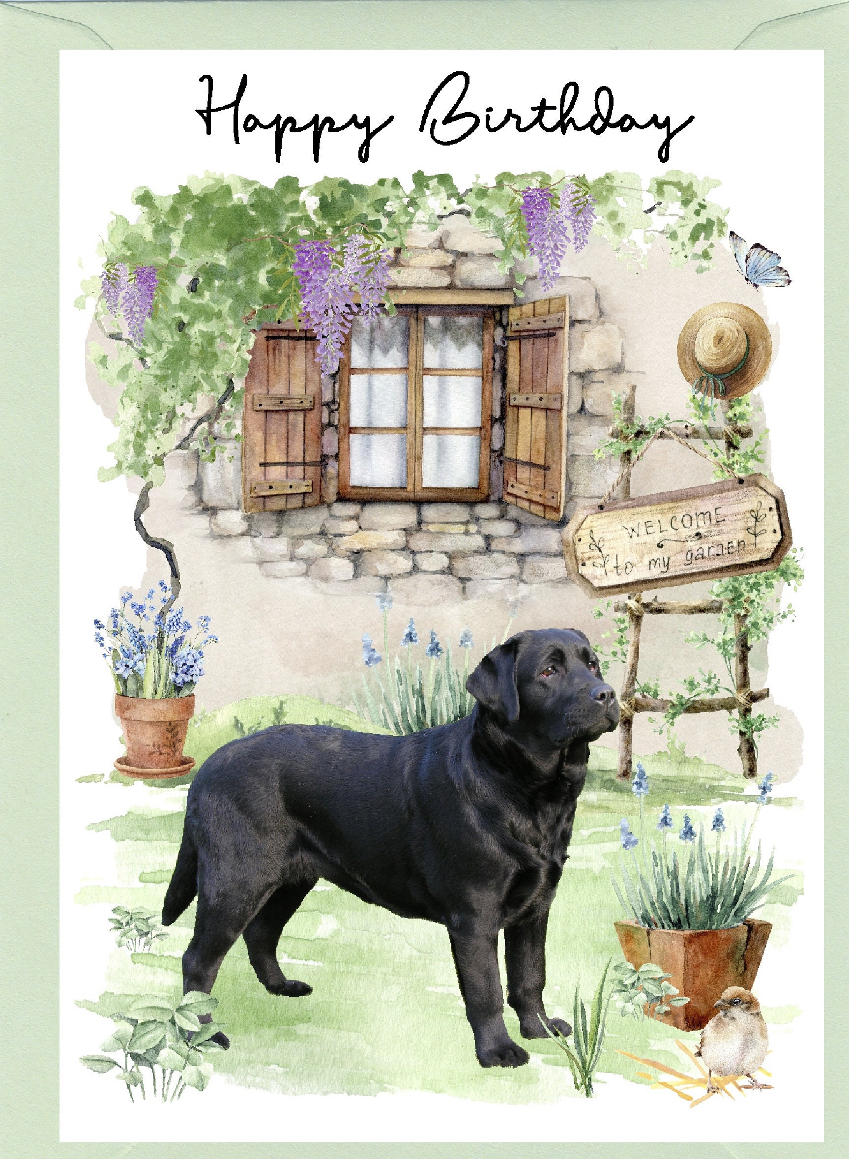 Labrador Retriever Birthday Cards Black Lab Birthday Card Orange
