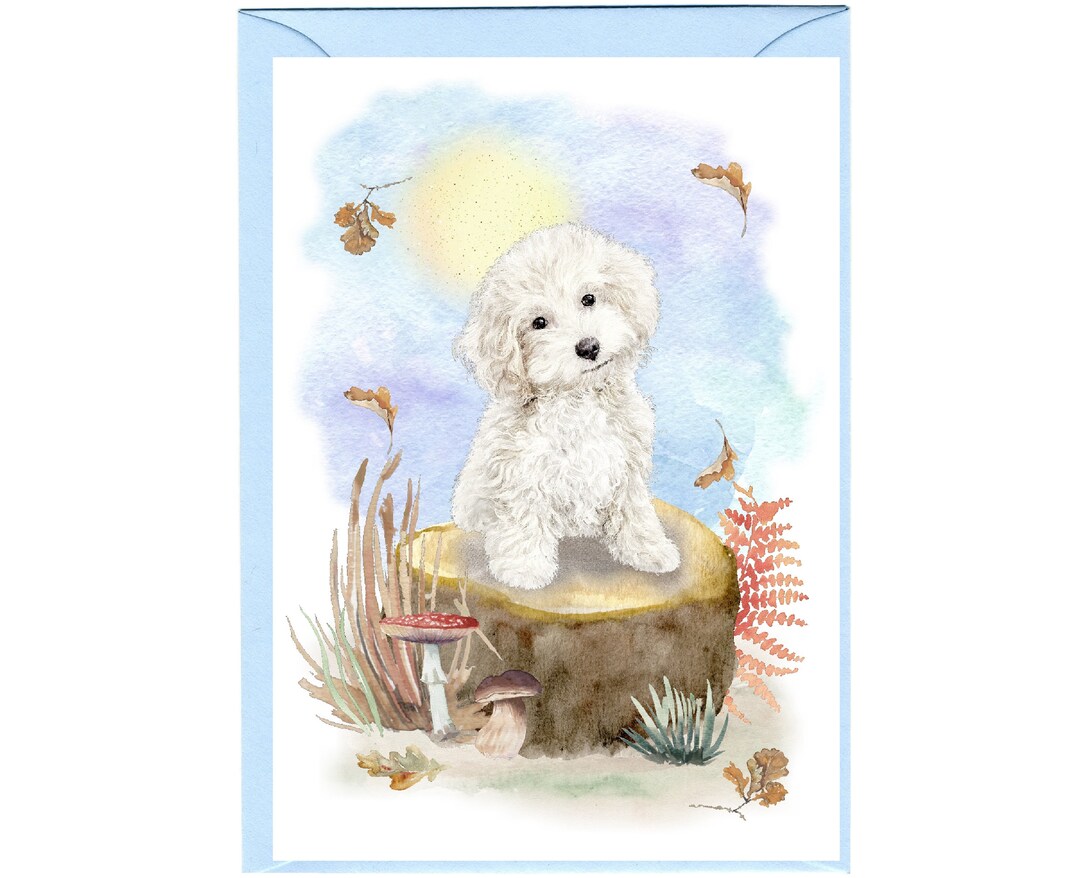 Personalised Maltese Dog Greetings Card /notelet (6" X 4") With ...