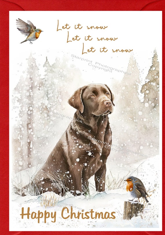 Merry Christmas Lab Puppies