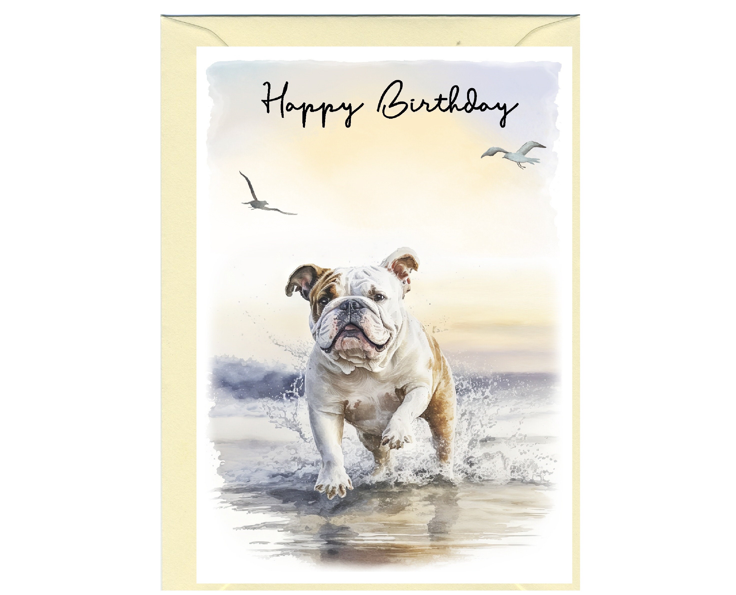 English Bulldog Happy Birthday Cards