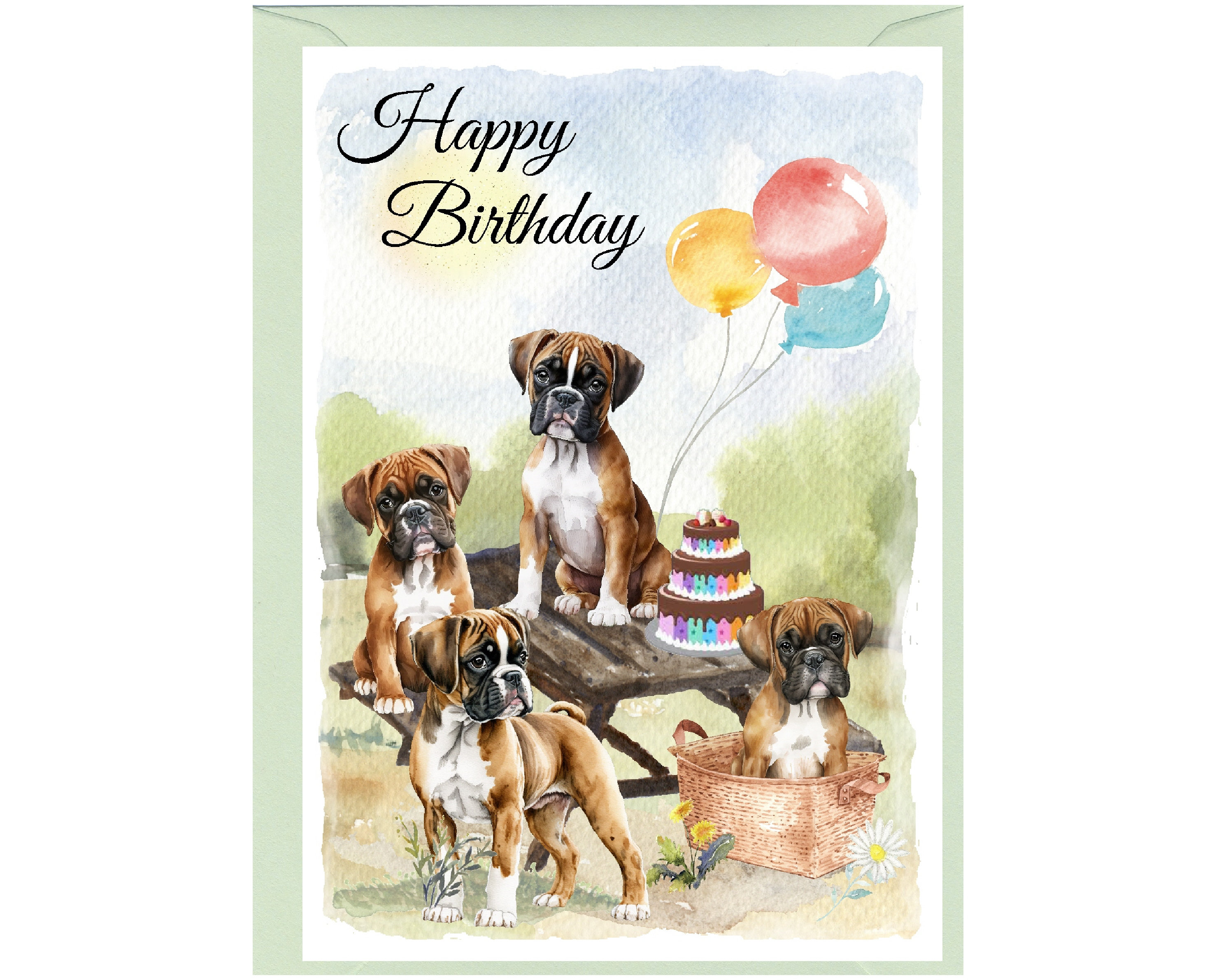 Happy Birthday Boxer Puppy