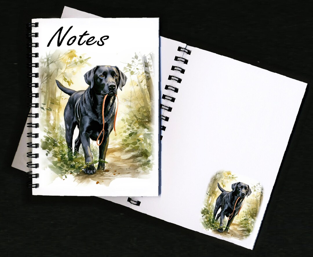 Labrador Black Dog Notebook / Notepad With Picture on Each Page - Great ...