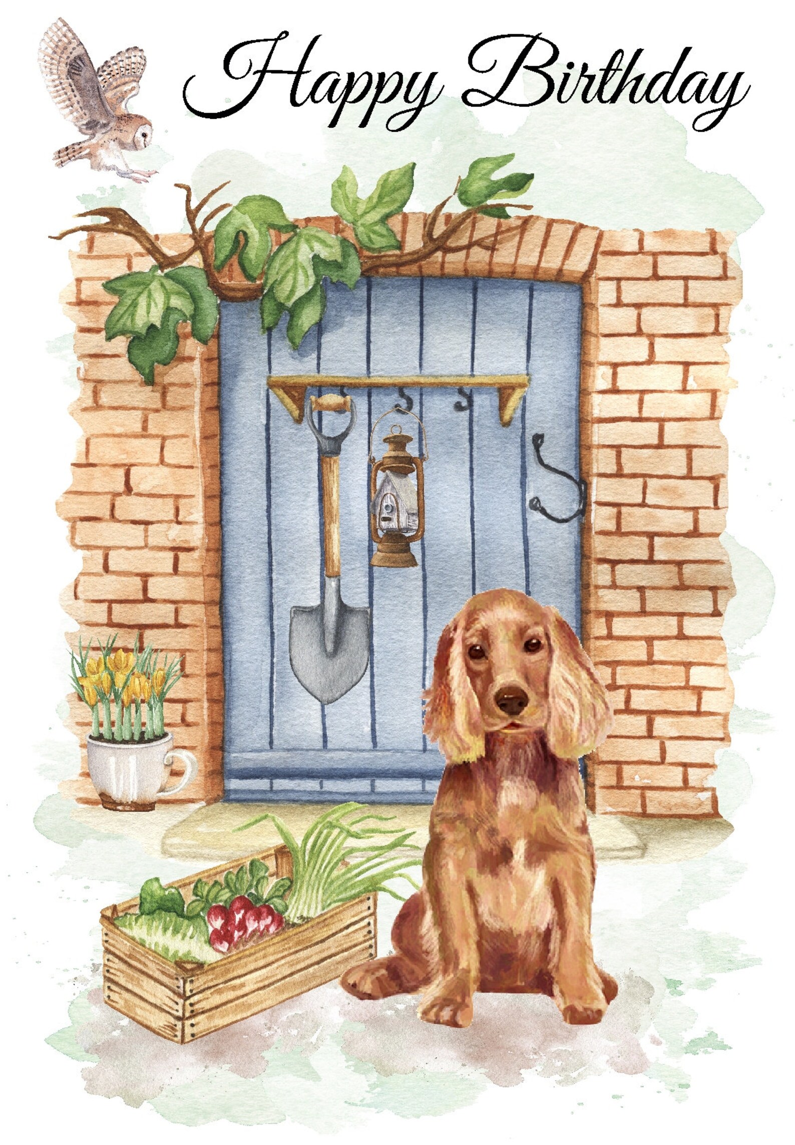 Cocker Spaniel Dog happy Birthday Card 6x - Etsy