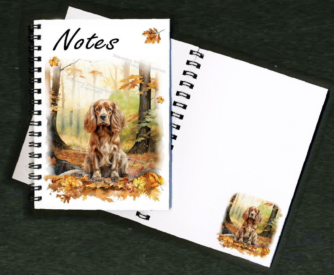 Cocker Spaniel (gold) Dog Notebook / Notepad With Small Picture on Each ...