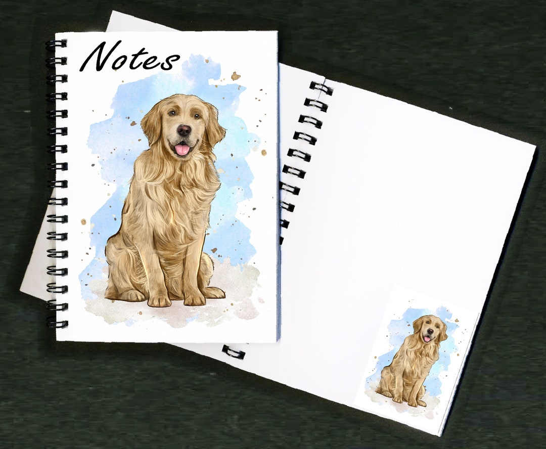Golden Retriever Dog Notebook / Notepad With Picture on Each Page ...