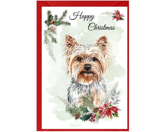 Yorkshire Terrier / Yorkie Dog Christmas Card 6 X - Etsy