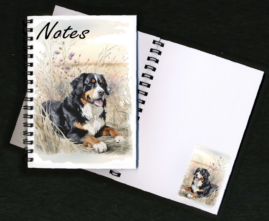 Bernese Mountain Dog Notebook / Notepad With Picture on Each Page ...