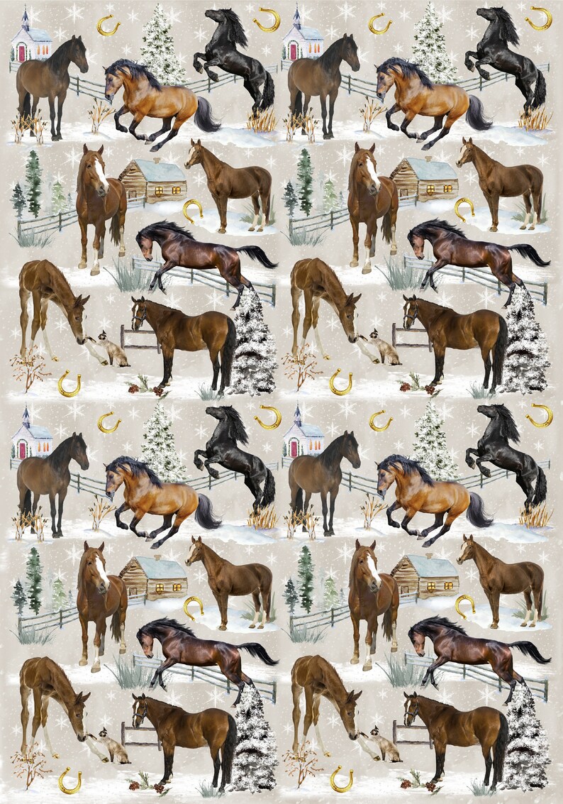 Horse / Pony Christmas Gift Wrapping Paper. Perfect for Any - Etsy UK