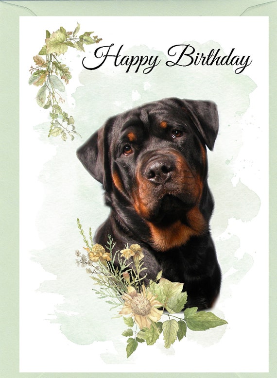 Rottweiler Saying Happy Birthday Crazytops Rottweiler Dog 3D Birthday