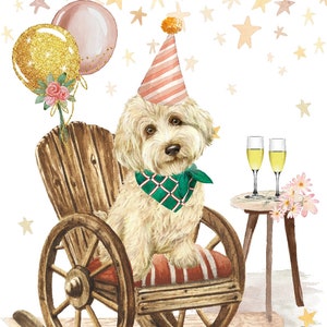 Cockapoo / Doodle Dog "happy Birthday" Card (6" X 4") With Envelope ...