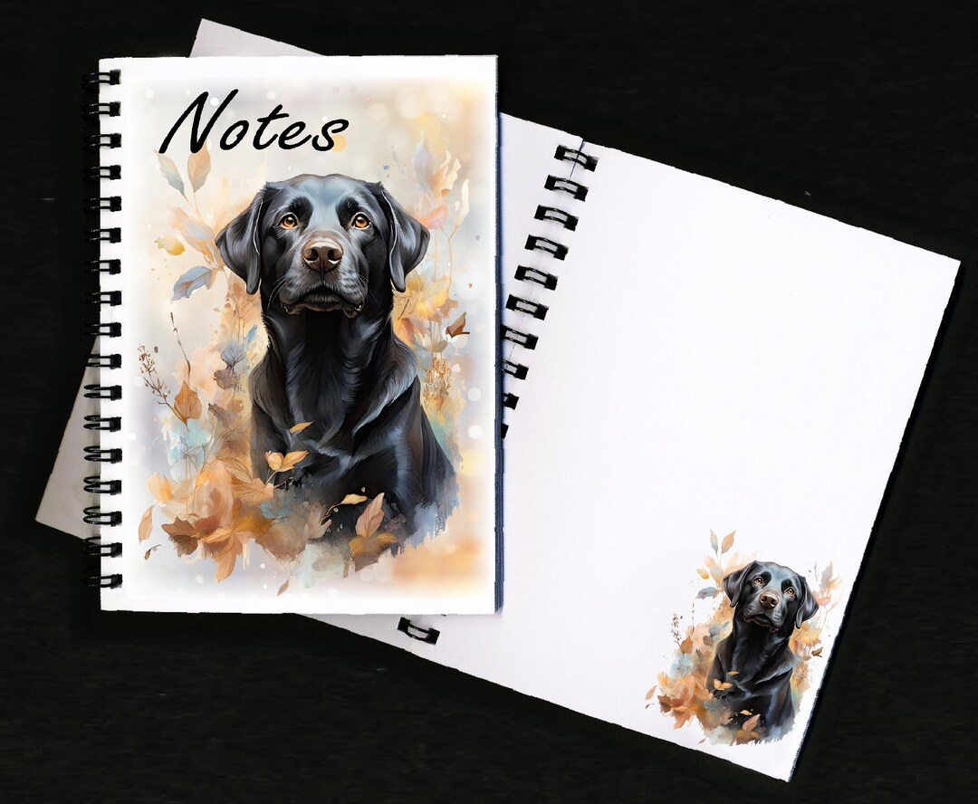 Labrador Black Dog A6 Notebook / Notepad With Picture on Each Page ...