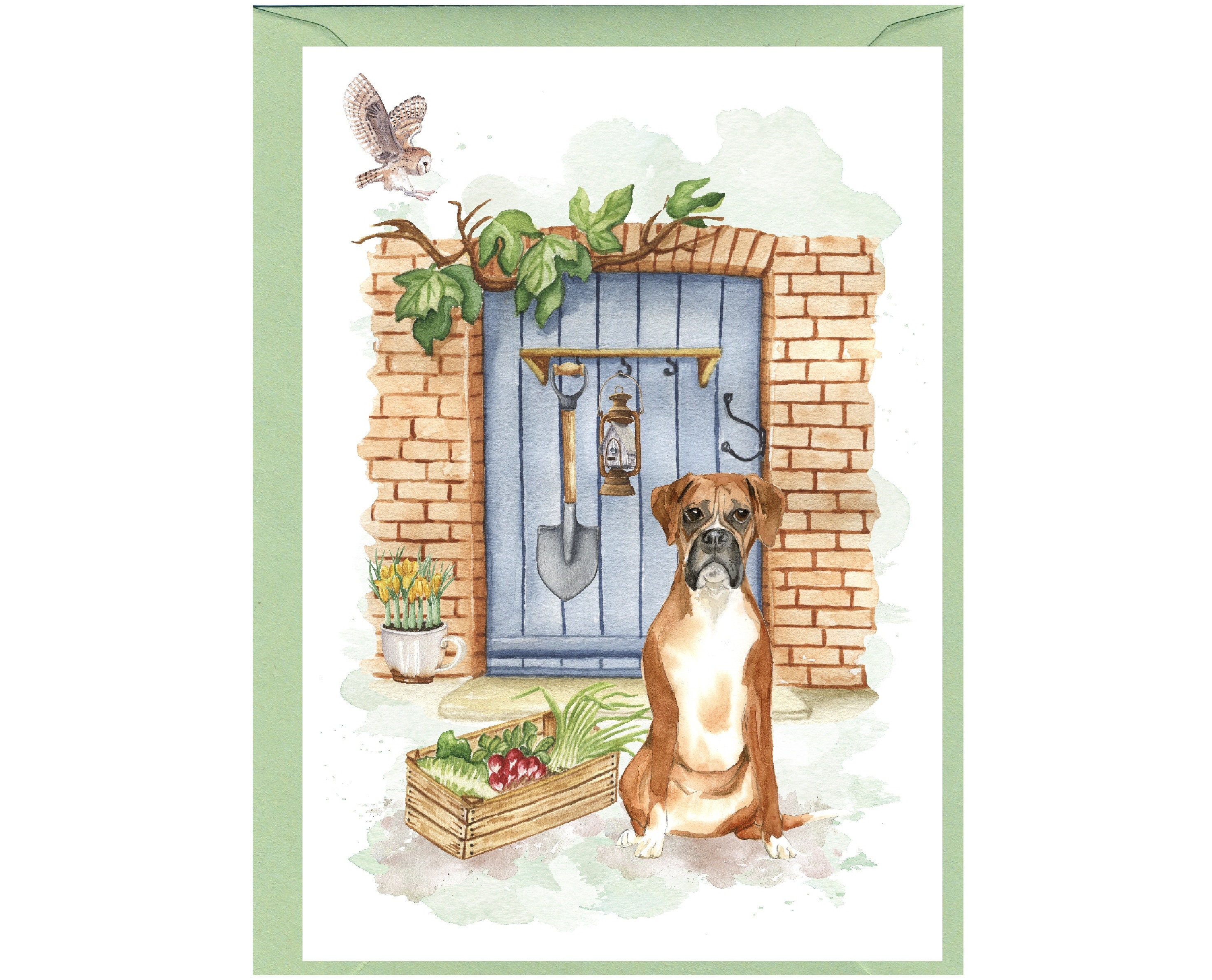 Personalised Boxer Dog Greetings Card /notelet 6 X - Etsy Australia