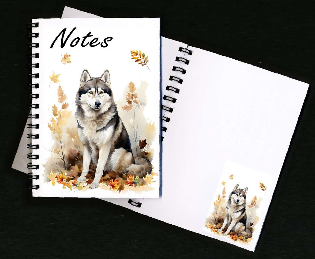 Siberian Husky Dog Notebook / Notepad "landscape Gardener Design" With ...