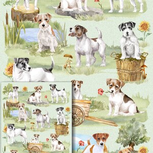 Jack Russell Terrier Dog Gift Wrapping Paper - One Sheet of Semi Gloss ...
