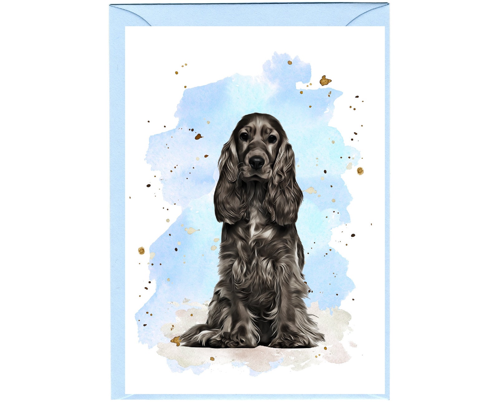 Personalised Cocker Spaniel Dog Greetings Card /notelet - Etsy UK