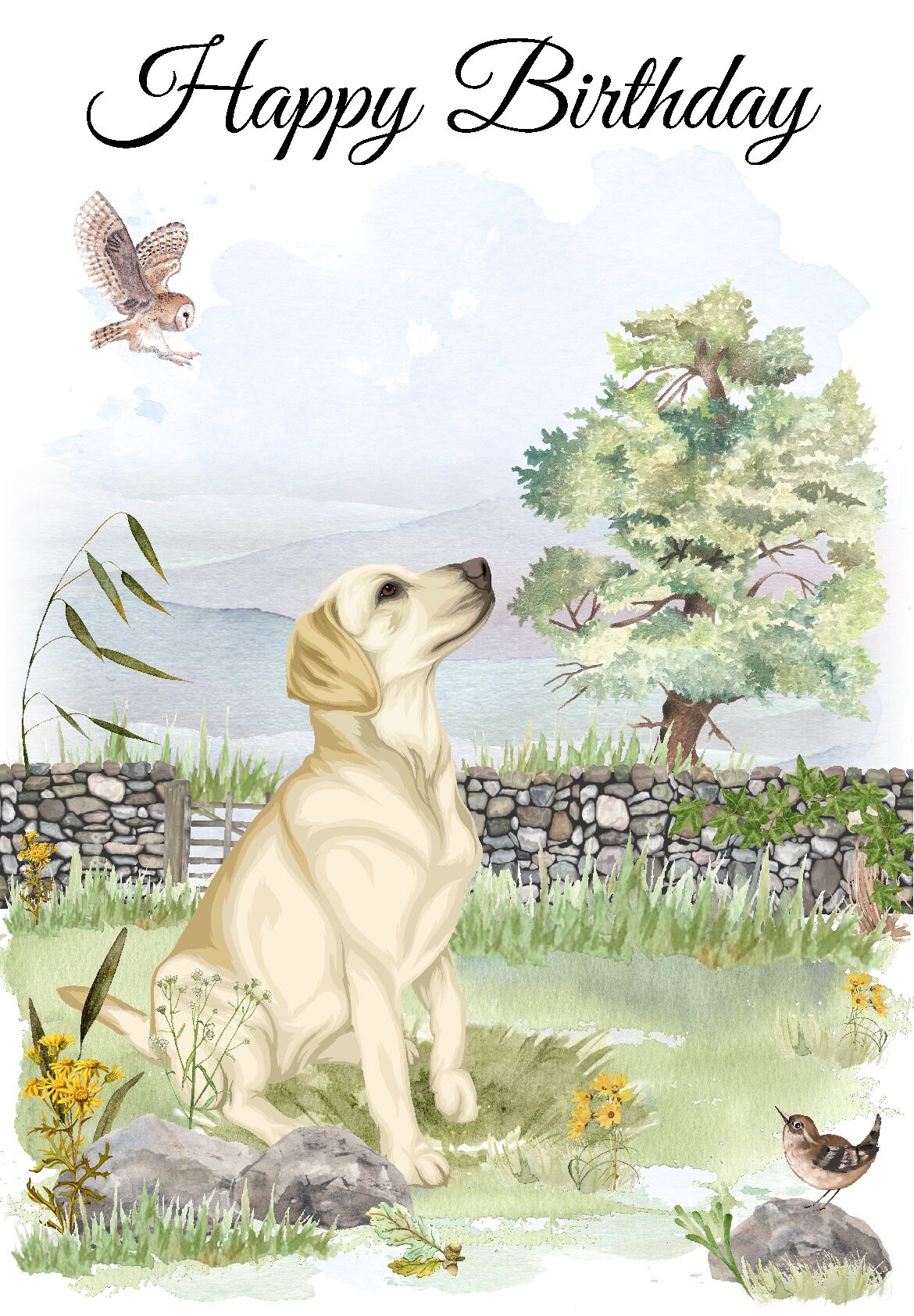 Happy Birthday Yellow Lab