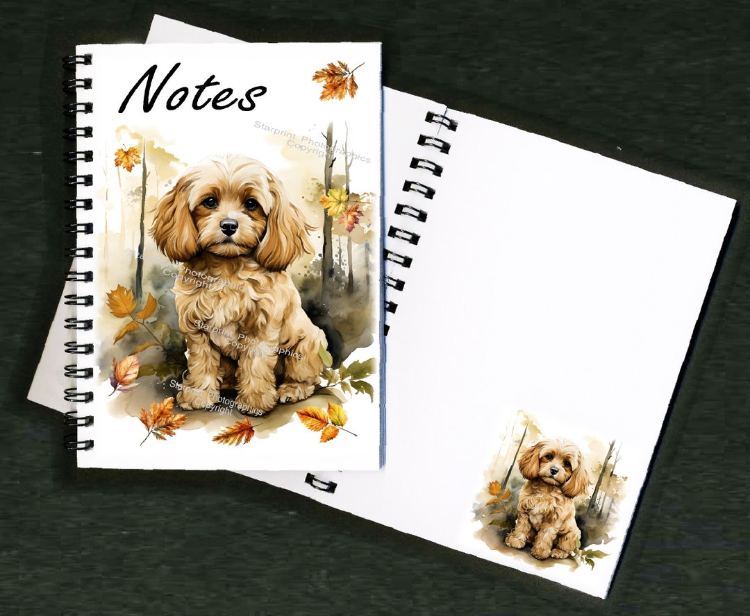 Cavapoo / Doodle Dog Notebook / Notepad With Small Picture on Each Page - Great Gift for Any Dog ...